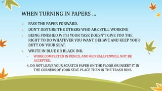 Classroom Rules Orientation During the First Day of Class | PPTX