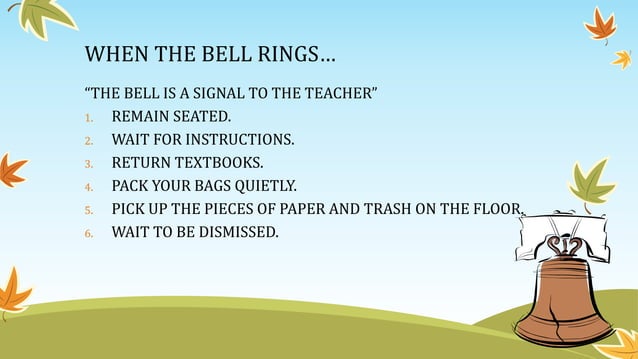 Classroom Rules Orientation During the First Day of Class | PPTX ...