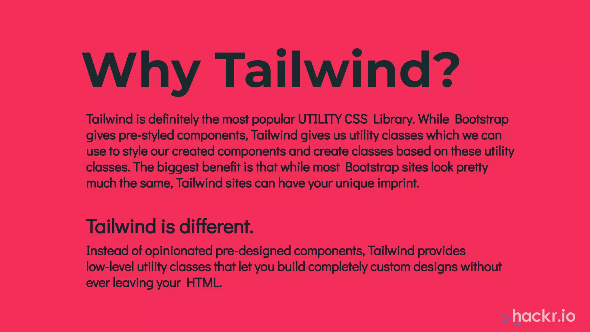 Tech Talk On Tailwind Css Ppt 