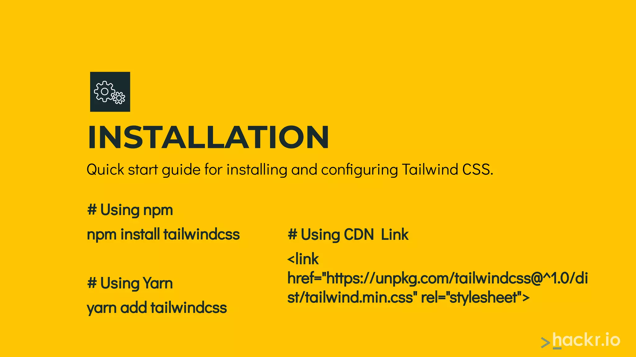 Tech talk on Tailwind CSS | PDF