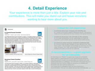 Welcome talent - create a great LinkedIn profile | PPTX | Social ...