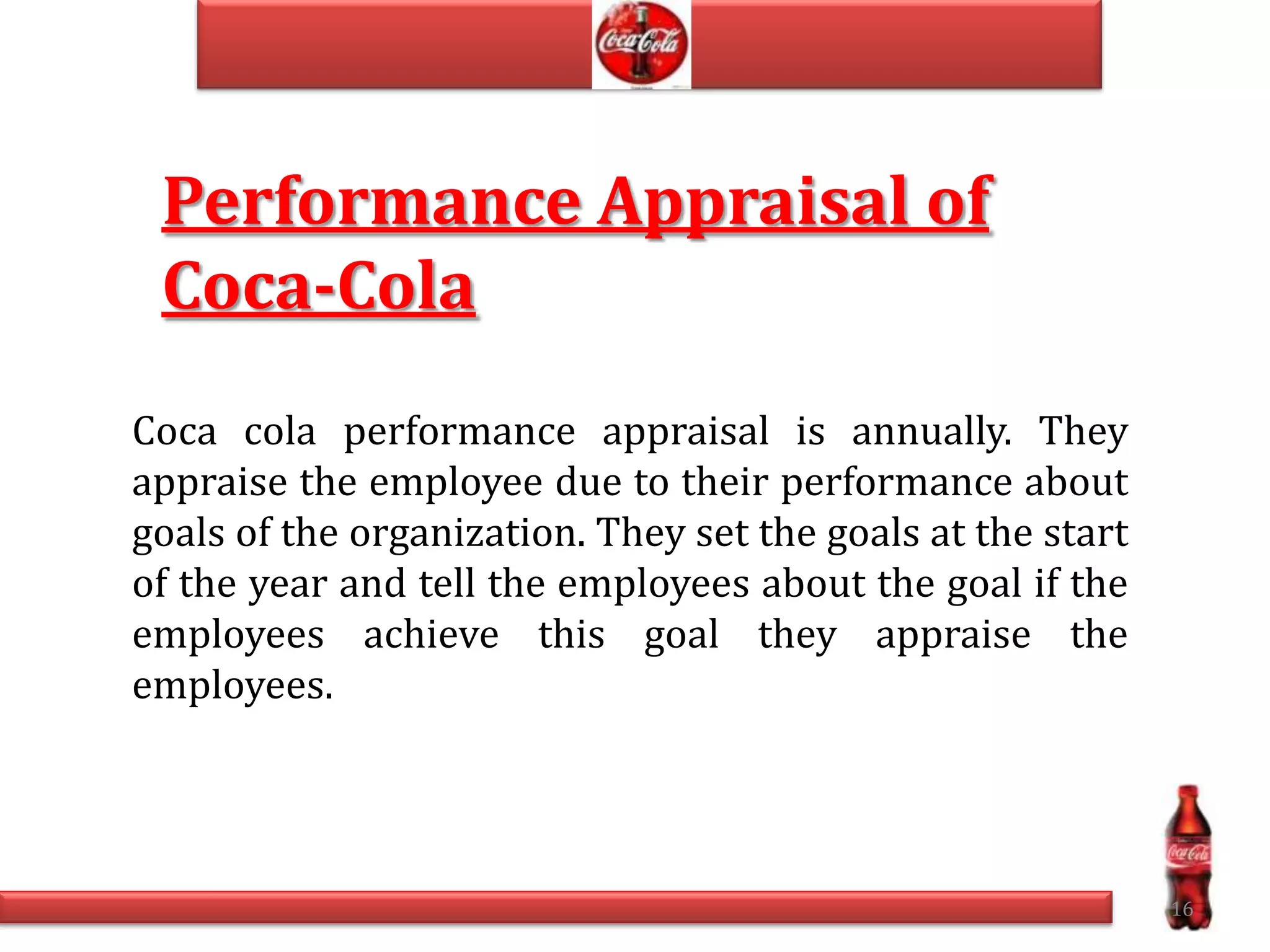Performance management and appraisal of Coca-cola | PPTX