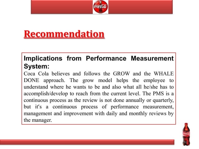 Performance management and appraisal of Coca-cola | PPTX