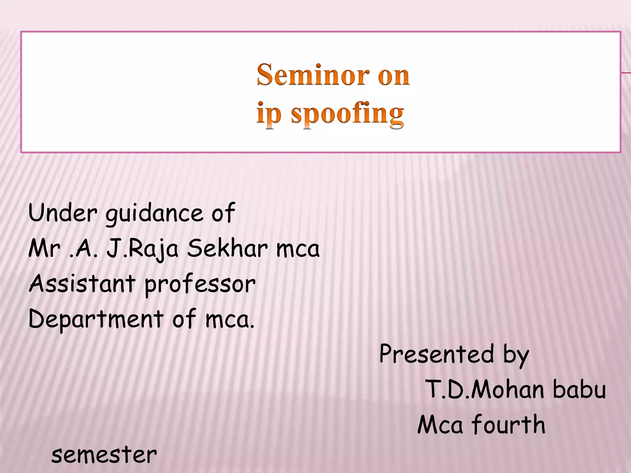 ip spoofing | PPT