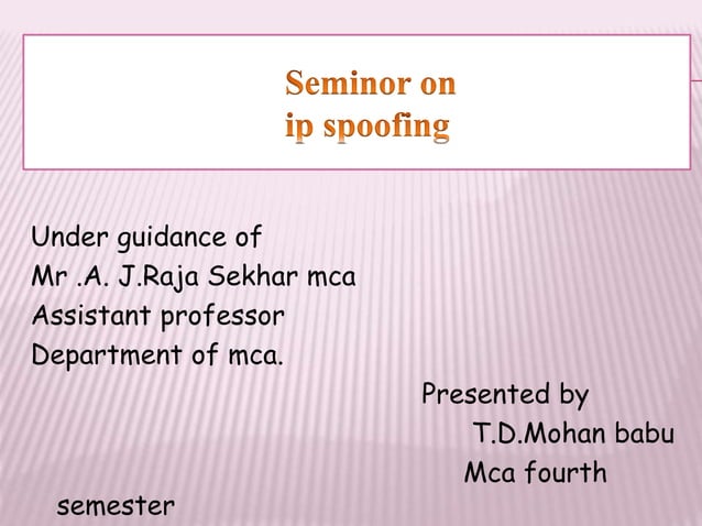 ip spoofing | PPT