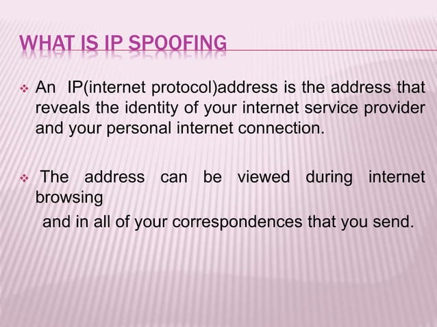 ip spoofing | PPT