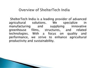 Sheltertech India | PDF