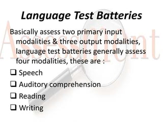 aphasia in brief | PPTX