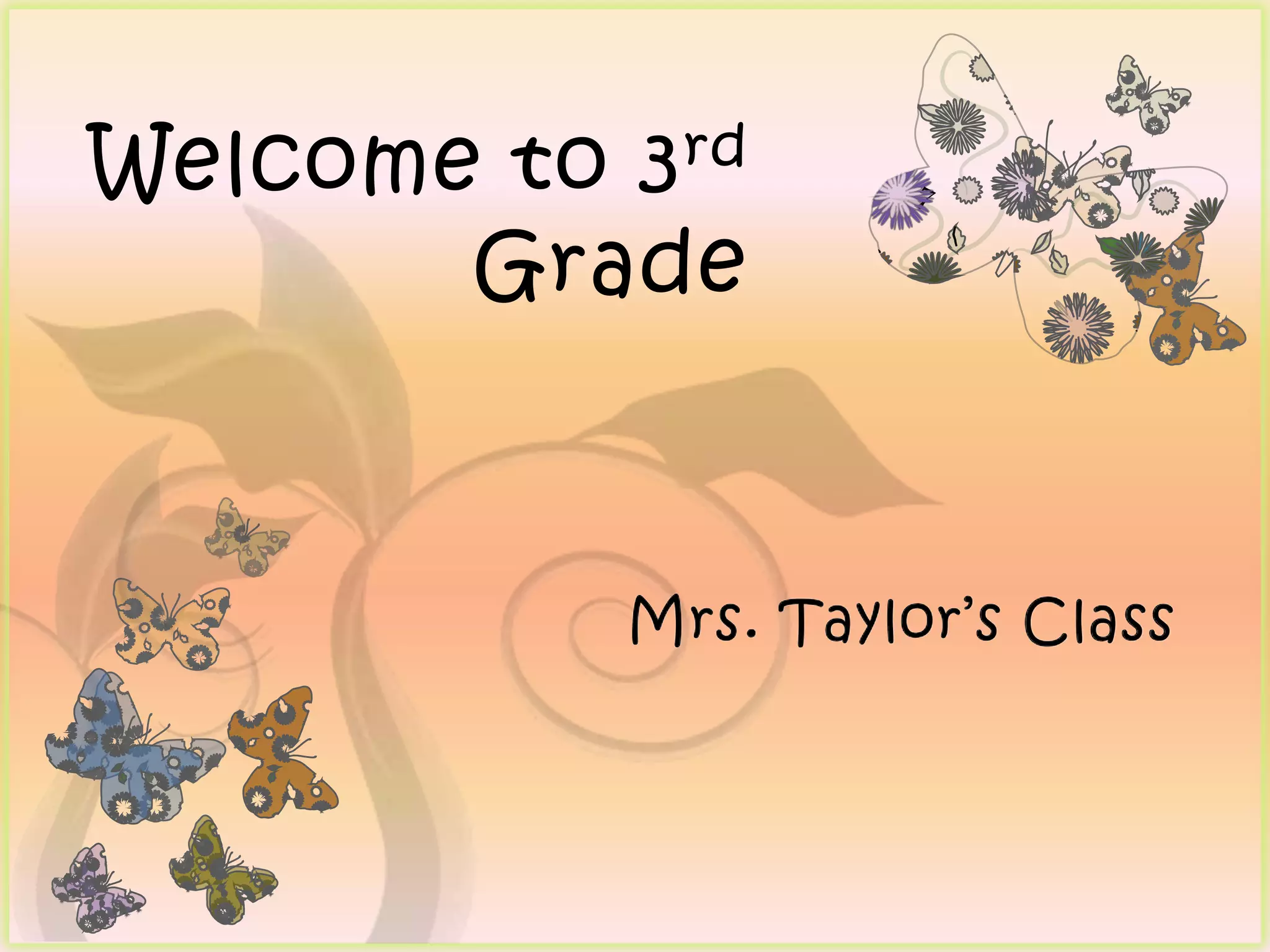 Welcome to 3rd grade open house | PPTX