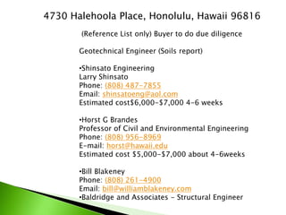 Welcome to 4730 Halehoola Place Honolulu Hawaii 96816 | PPTX