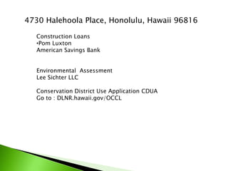 Welcome to 4730 Halehoola Place Honolulu Hawaii 96816 | PPTX