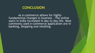 applications of e-commerce | PPT