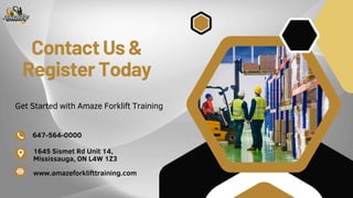 Complete Forklift Certification and Safety Training at Amaze Forklift Training | PPT