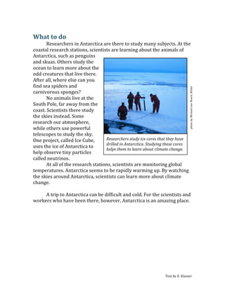 Welcome to Antarctica: Informational Text | PDF
