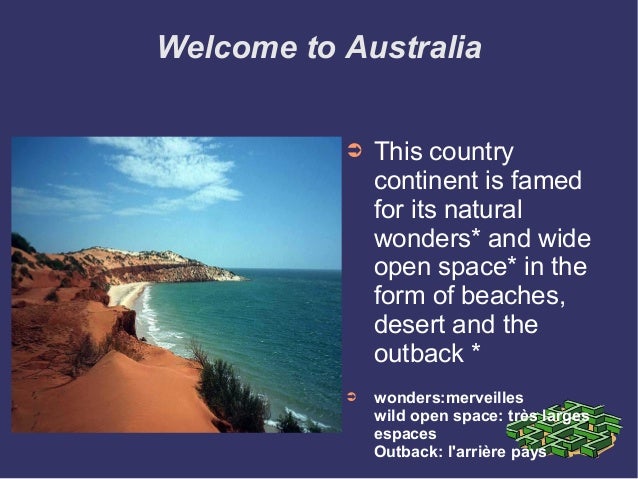 Welcome to australia