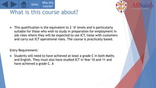 Welcome to btec level 3 diploma in it | PPTX | Business Administration ...