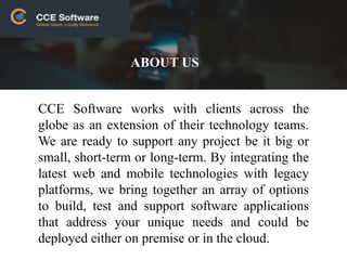 Welcome to cce software pvt. ltd | PPTX