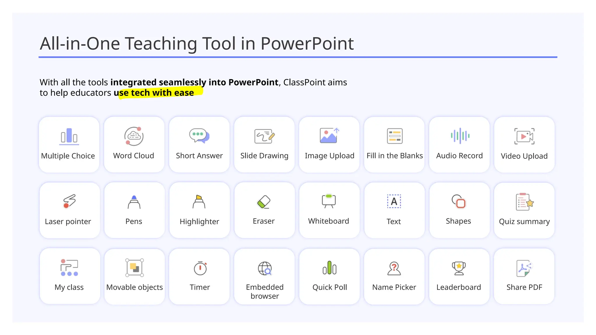 Welcome to ClassPoint - A MANUAL FOR CLASSPOINT | PPTX