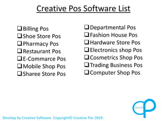 Welcome to creative pos| Point of Sales Software | Pos Software in ...