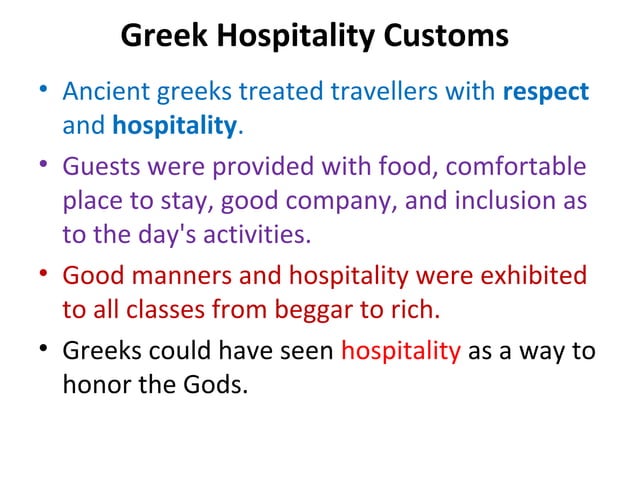 Hospitality Customs | PPT