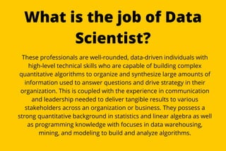 Welcome to Data Science | PPT