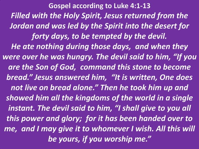 First Sunday of Lent | PPT