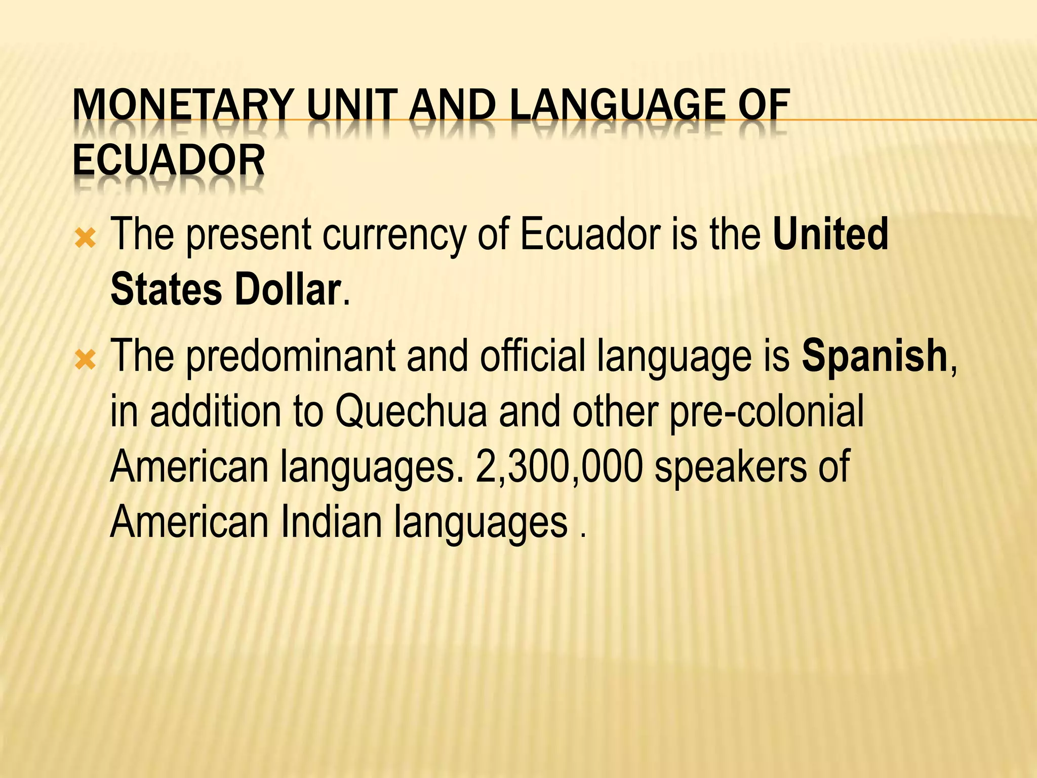 Welcome to ECUADOR! | PPTX