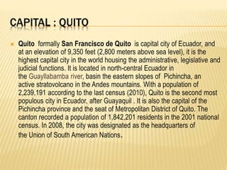 Welcome to ECUADOR! | PPTX