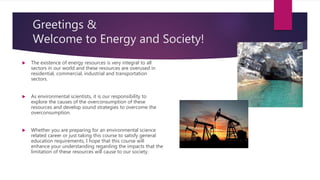 Welcome to energy and society | PPT