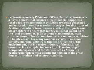ecotourism evs project | PPTX