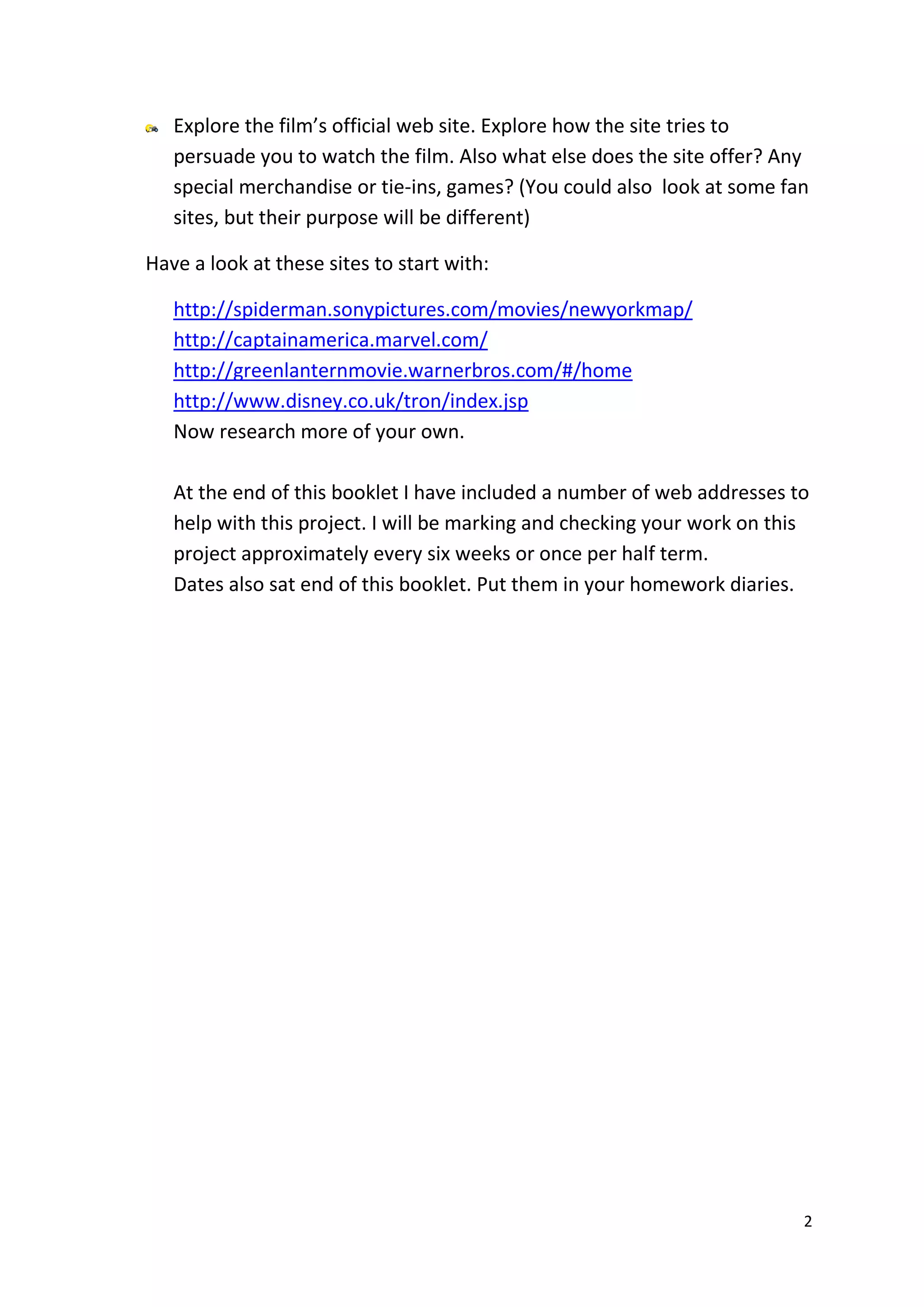 Welcome to film studies gcse homework 1 | DOCX