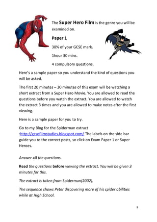 Welcome to film studies gcse homework 1 | DOCX