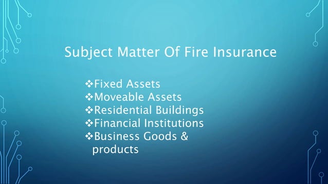 Fire Insurance Presentation | PPTX