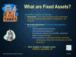 Welcome to Fixed Assets-Presentation-2013-14.pptx