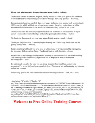 Welcome to free on line tutor | PDF