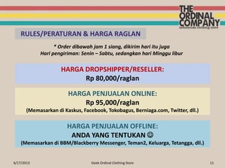 # Welcome to geek clothing (materi penjualan) | PPT