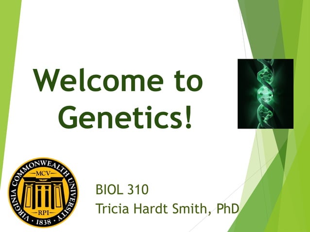 Welcome to genetics chapter 1(1) | PPT