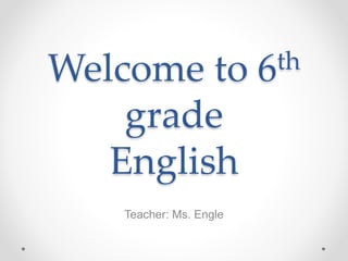 Welcome to grade 6 | PPT