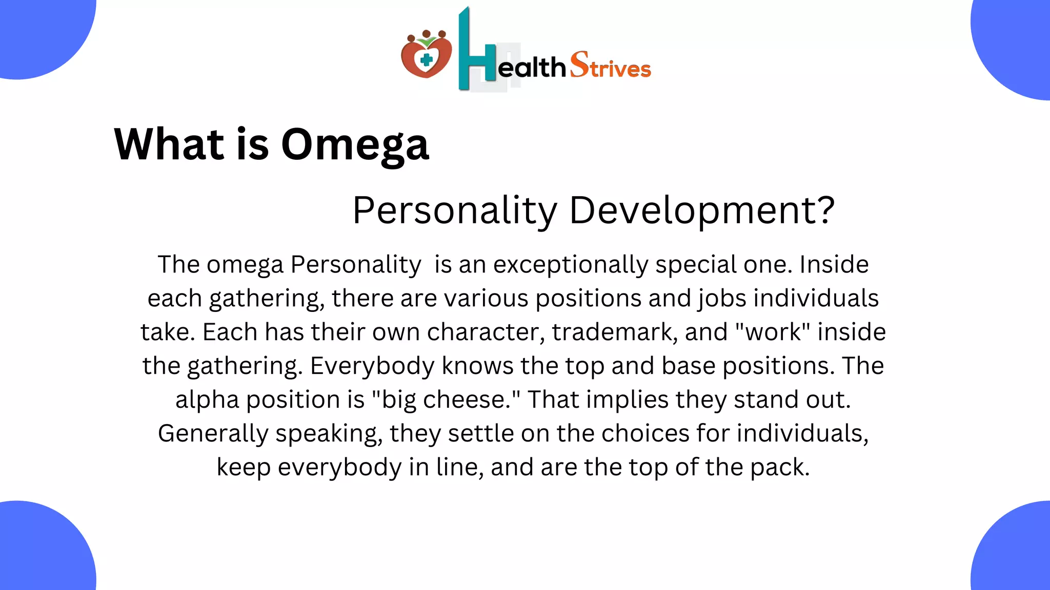 What is Omega Personality Development? | PDF