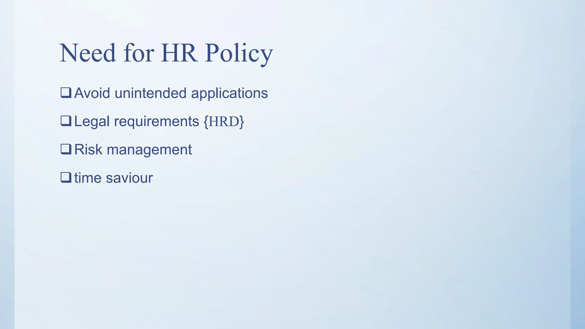welcome to Human resource policies presentation.pptx