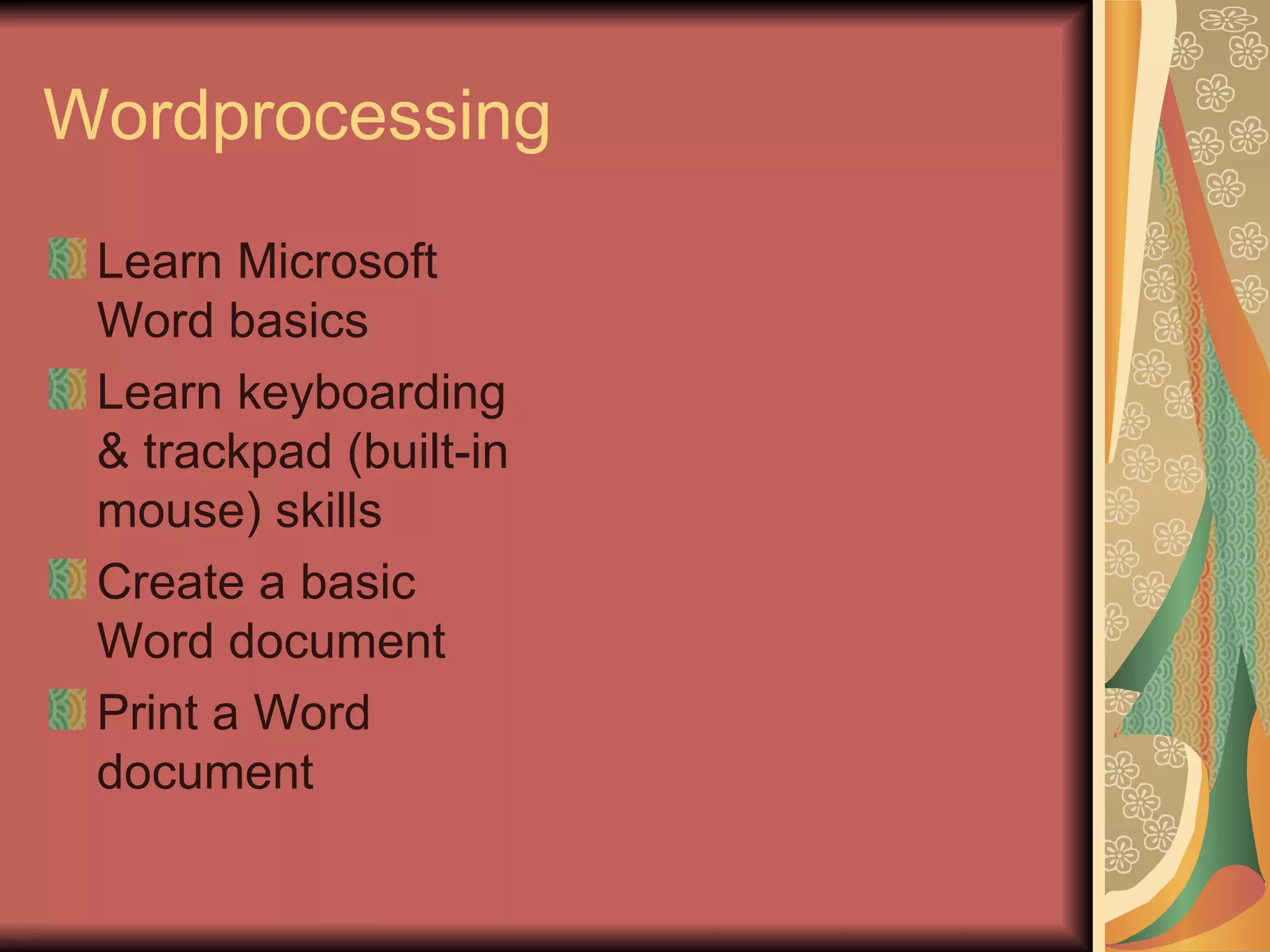 Intro To Computers PPT w SaraBrightman song OFFICE SAT_PM SPR2009.PPT