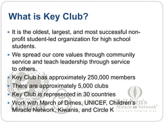 Key Club Intro Meeting | PPTX