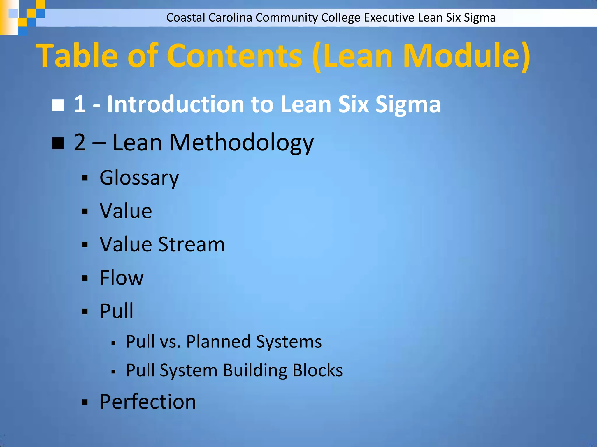 Welcome to lean six sigma for executives(1) | PPSX