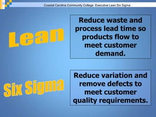 Welcome to lean six sigma for executives(1) | PPSX | Mechanical and ...