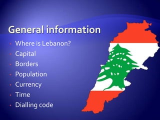 Welcome to lebanon | PPTX