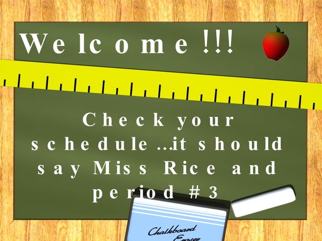 Welcome!!! to miss rice web | PPT