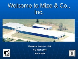 Welcome To Mize Co | PPT