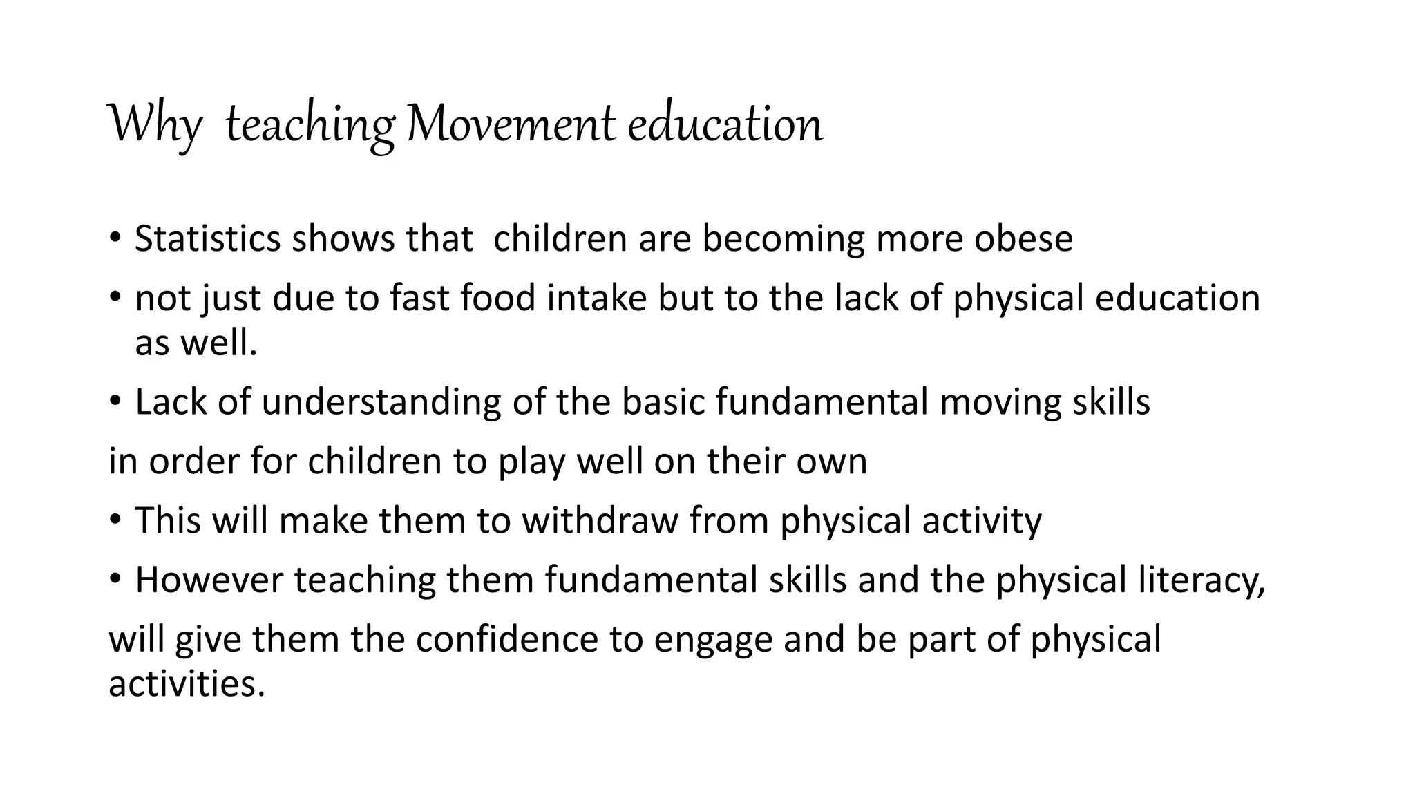 Movement Education | PPTX | Children\'s Health | Healthy Living