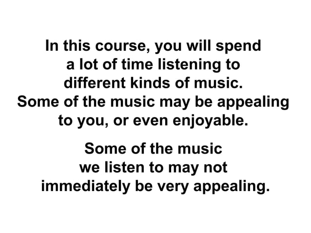 Welcome to Music 101 | PPT