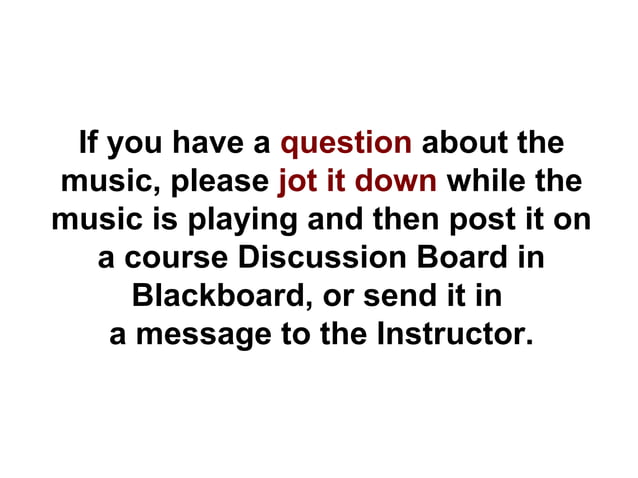 Welcome to Music 101 | PPT